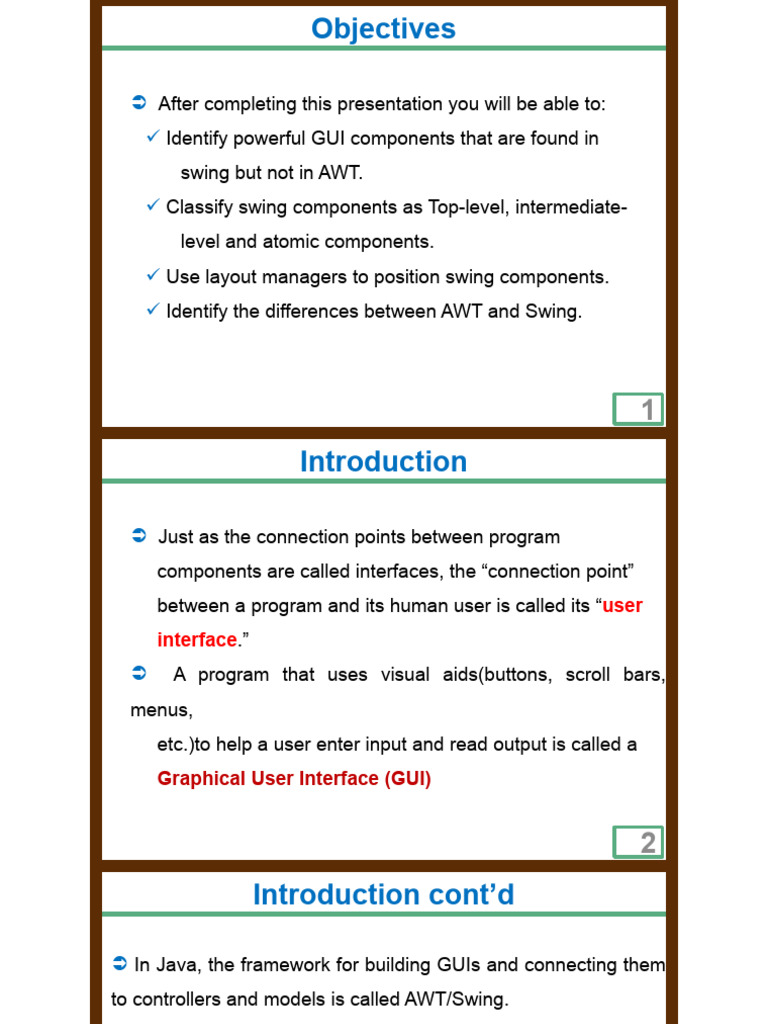 SWING and AWT | PDF | Object Oriented Programming | Software