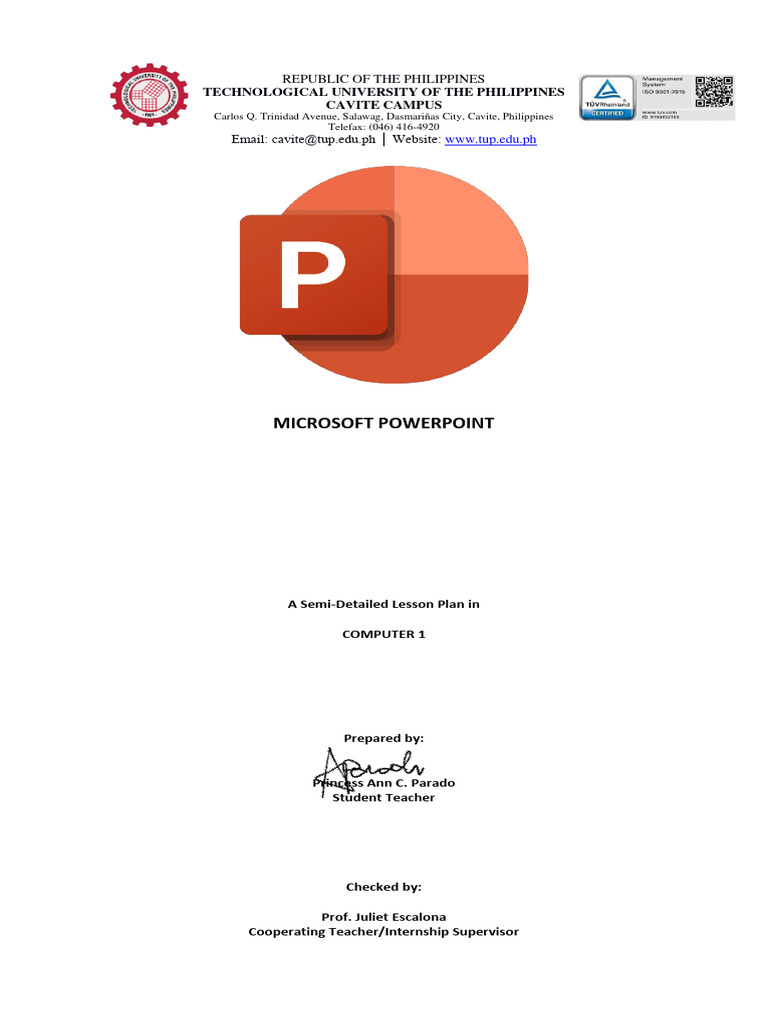 Final Lesson Plan - MS Powerpoint | PDF | Window (Computing) | Microsoft Power Point