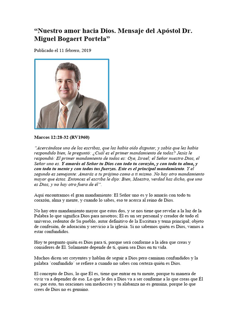 El Amor Genuino a Dios | PDF | Amor | Creencia religiosa y doctrina