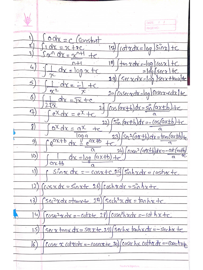 M3 Basic Formula Sheet | PDF
