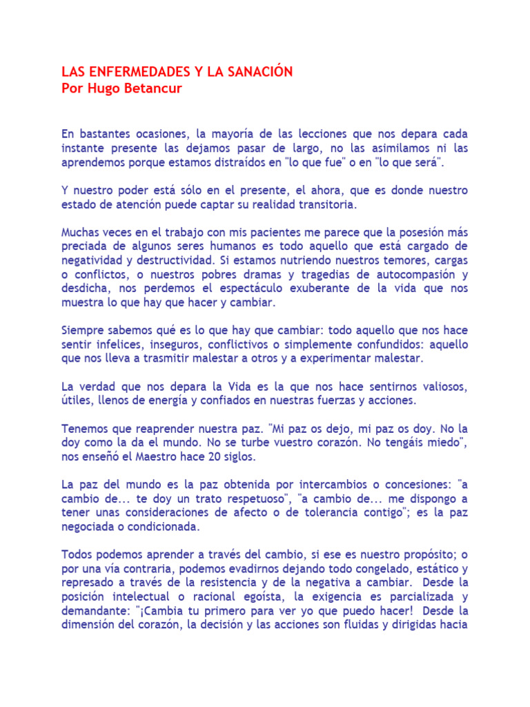 Las - Enfermedades.y.la - Sanación Sept.2008 | PDF