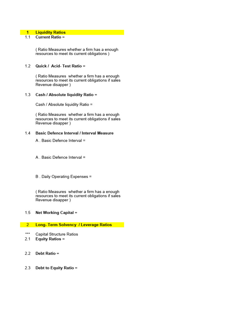 Financial Ratios Overview Guide | PDF | Equity (Finance) | Dividend