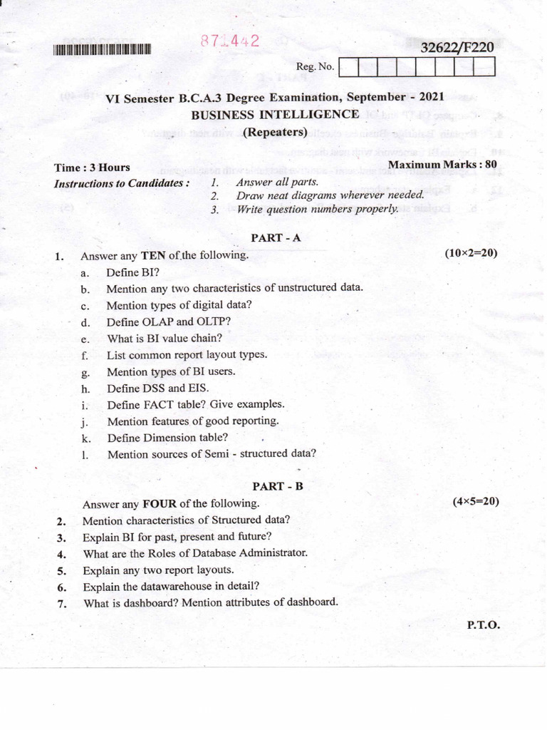 QP 2021 Sep BCA VI Sem | PDF