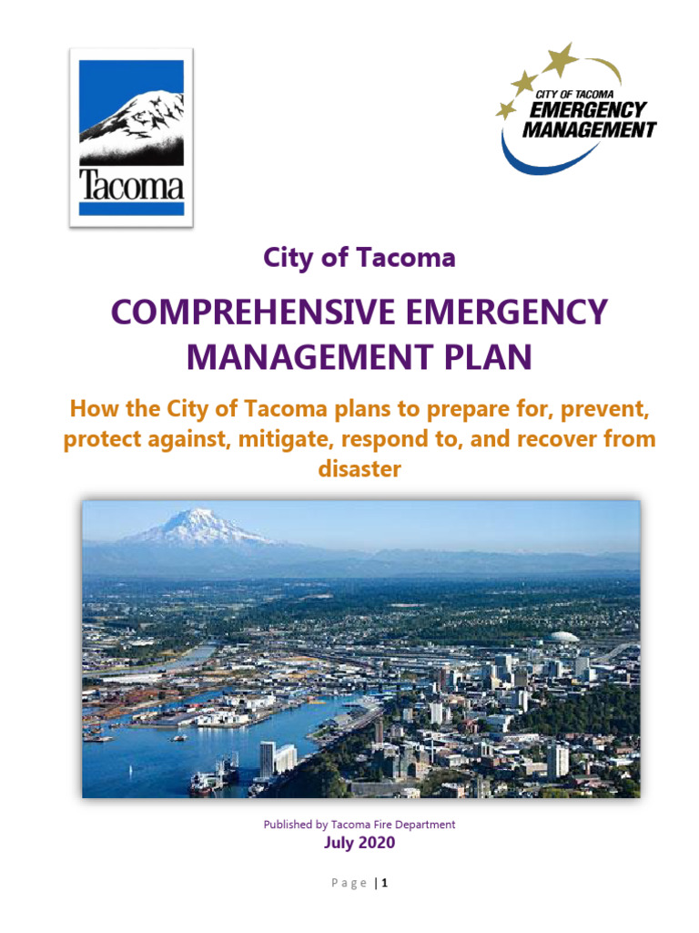 City of Tacoma CEMP 2020 | PDF | Emergency Management | Hazards