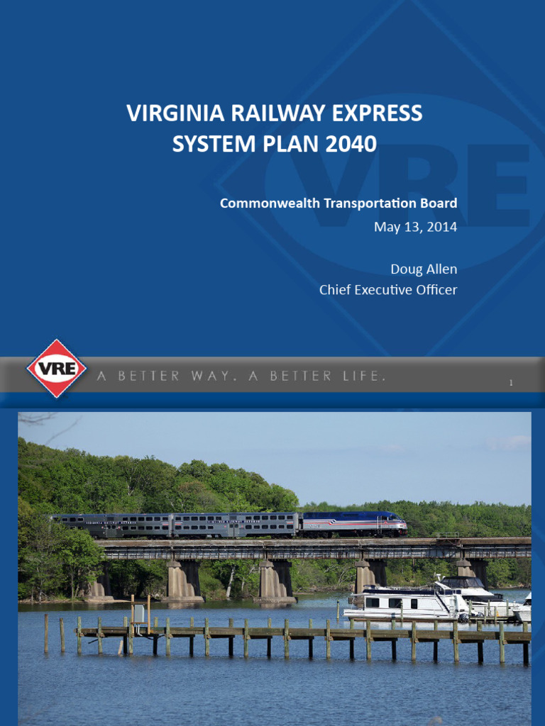VRE Presentation 2020 | PDF | Passenger Rail Transport | Public Transport