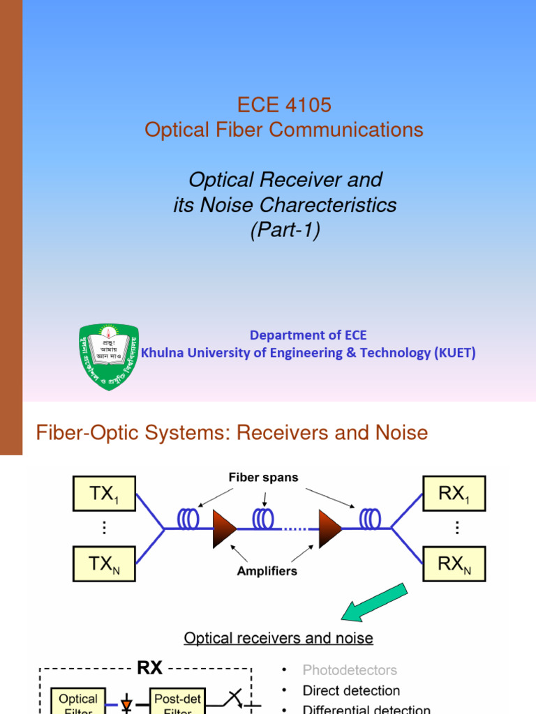 OFC - Photo Receiver - Part 1 | PDF | Electromagnetism | Electrical Engineering