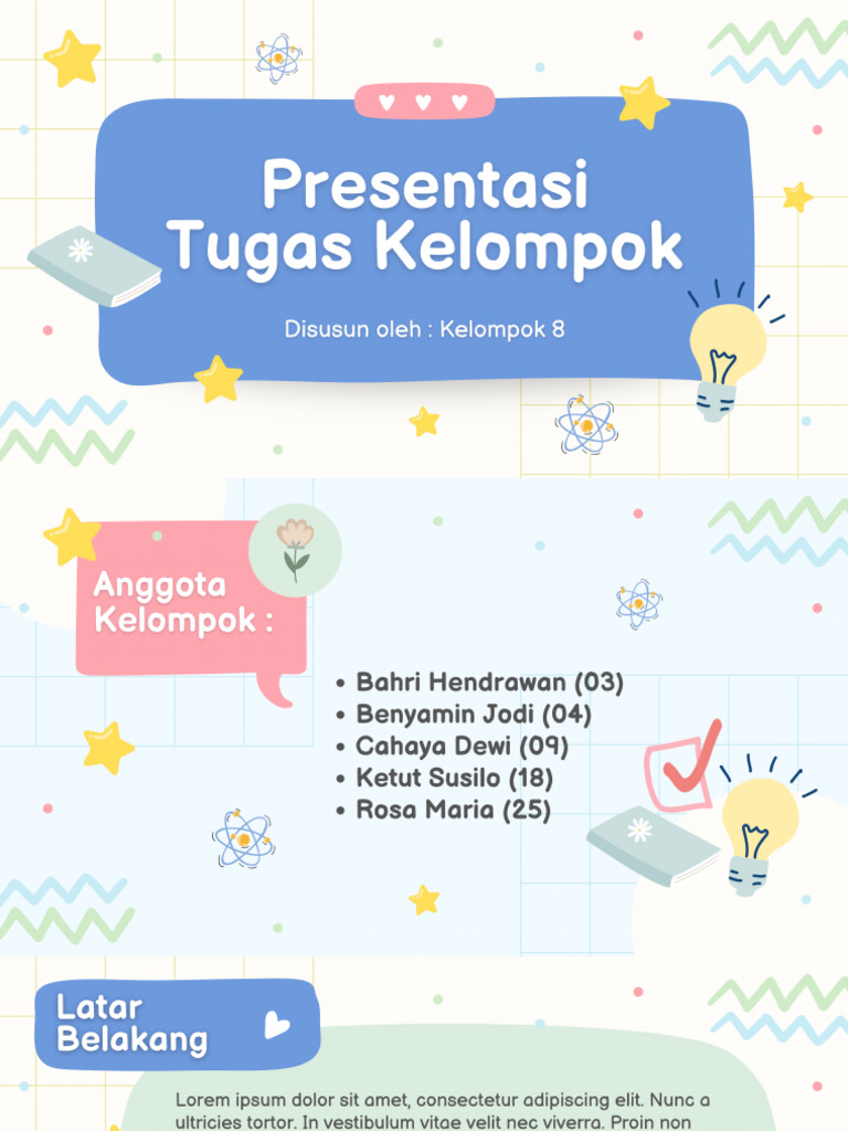 Penuh Warna Ceria Lucu Presentasi Tugas Kelompok - 20240322 - 204545 ...
