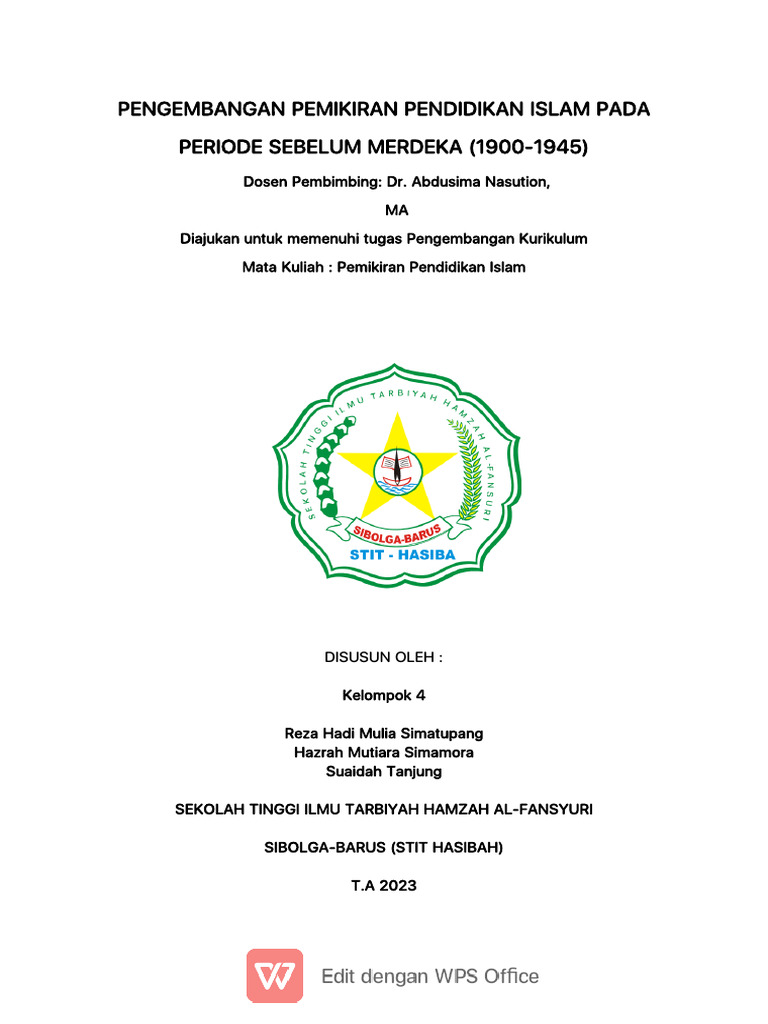 Pendidikan Islam Sebelum Merdeka | PDF