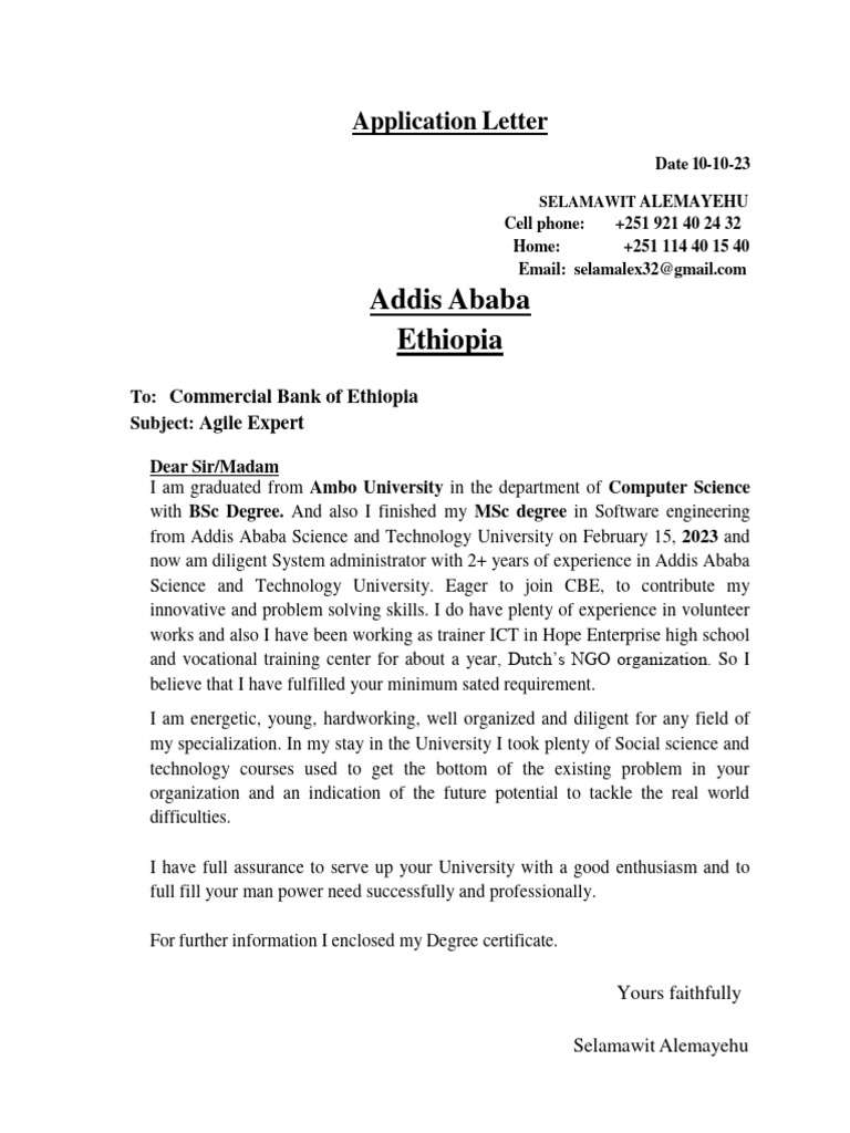 Application for Agile Expert Position | PDF | Computing | Computer Science