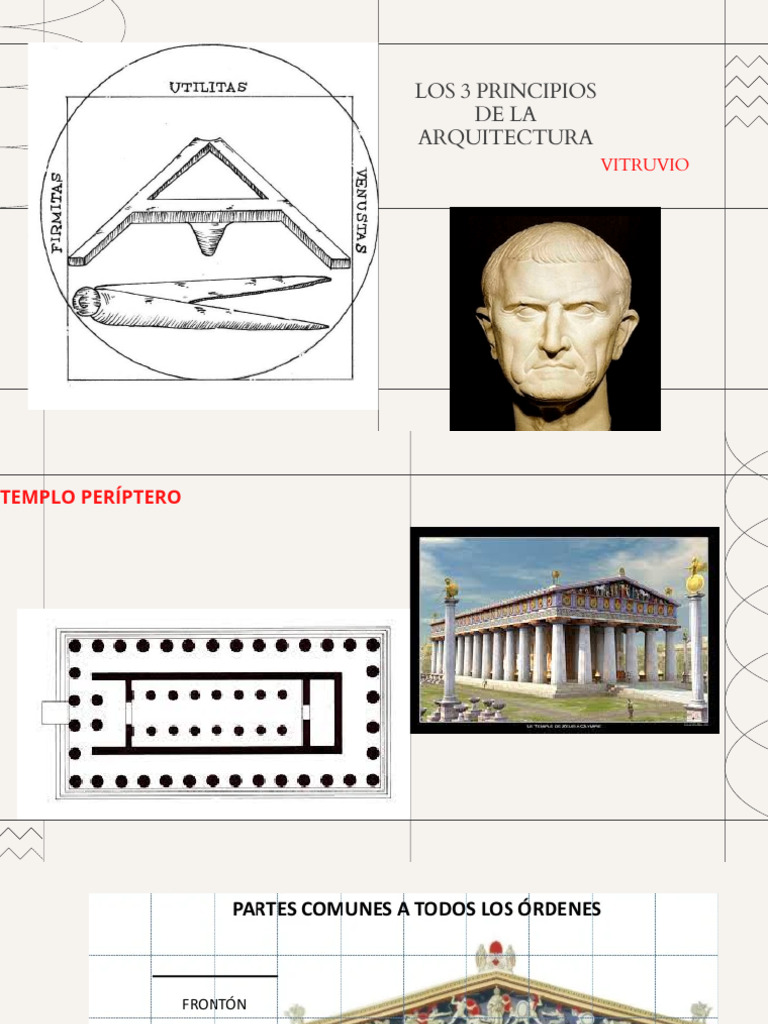 Principios del Templo Períptero en Vitruvio | PDF