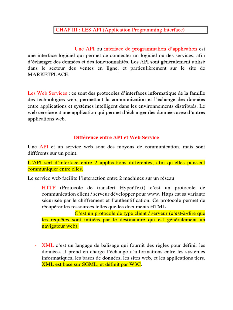 Chapitre 3 P.O Dev | PDF | Internet | Internet et Web