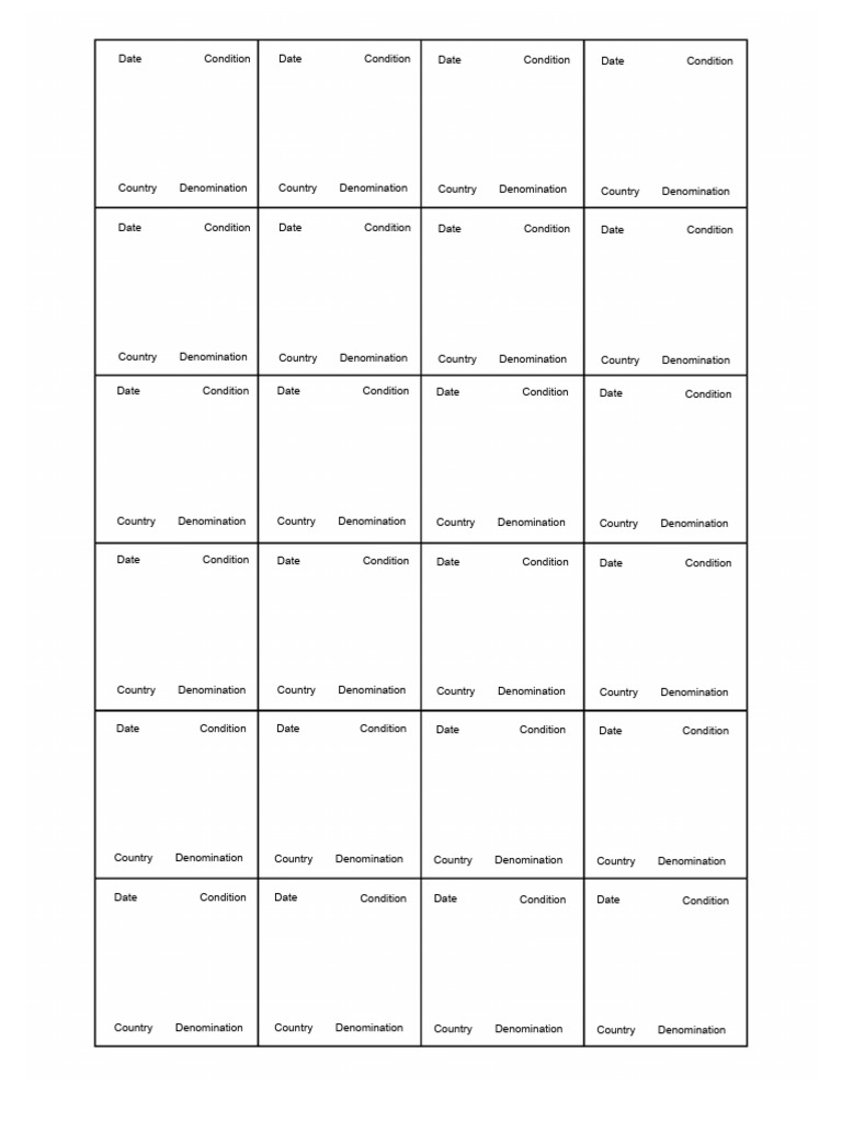 Coin Label Inserts | PDF