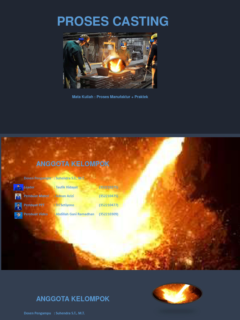 Tugas PPT Casting Proses Manufaktur. | PDF