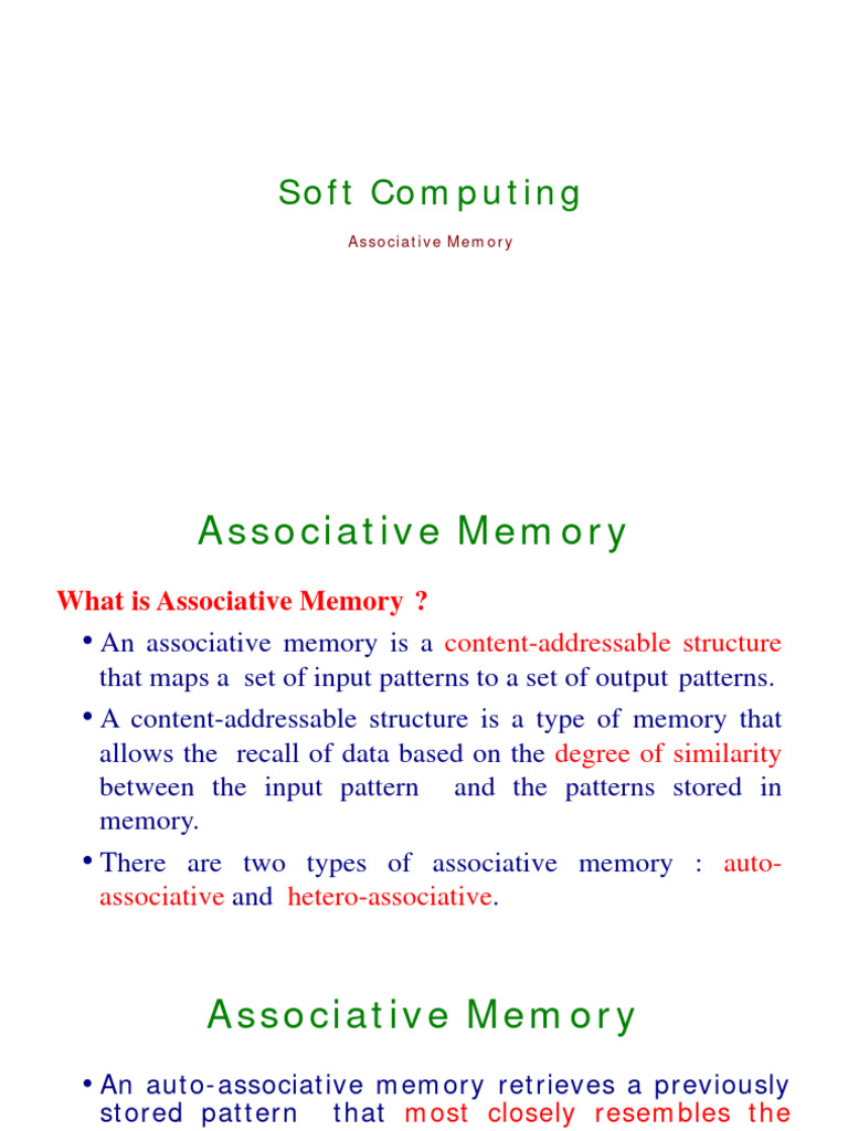 Associative Memory | PDF