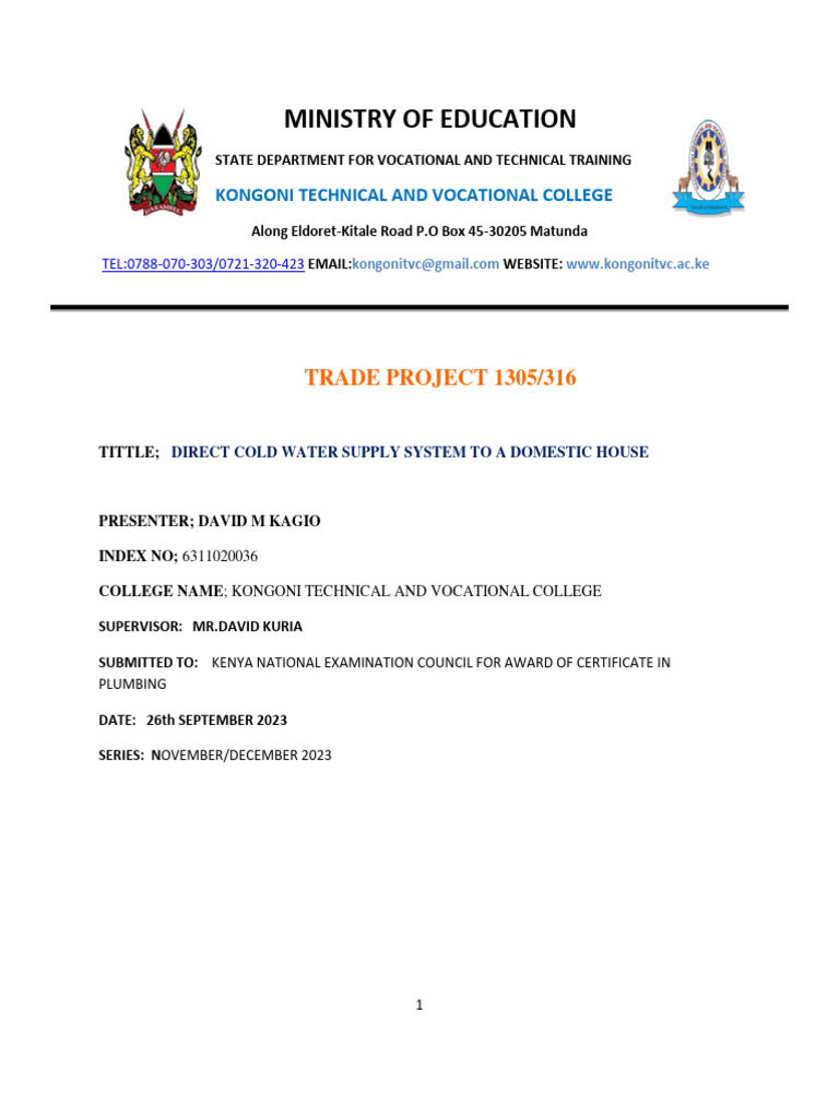 David Project Cpl Pdf Plumbing Pipe Fluid Conveyance