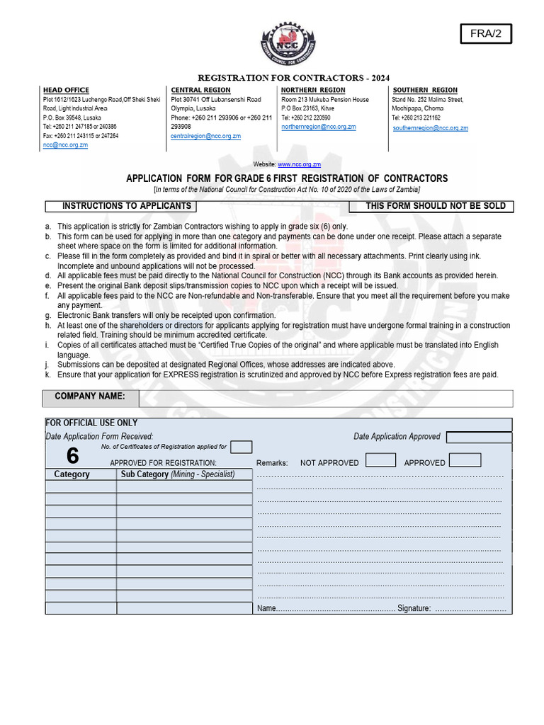 2024 FIRST REGISTRATION FORM For Grade 6 Only 1 | PDF | Infrastructure ...