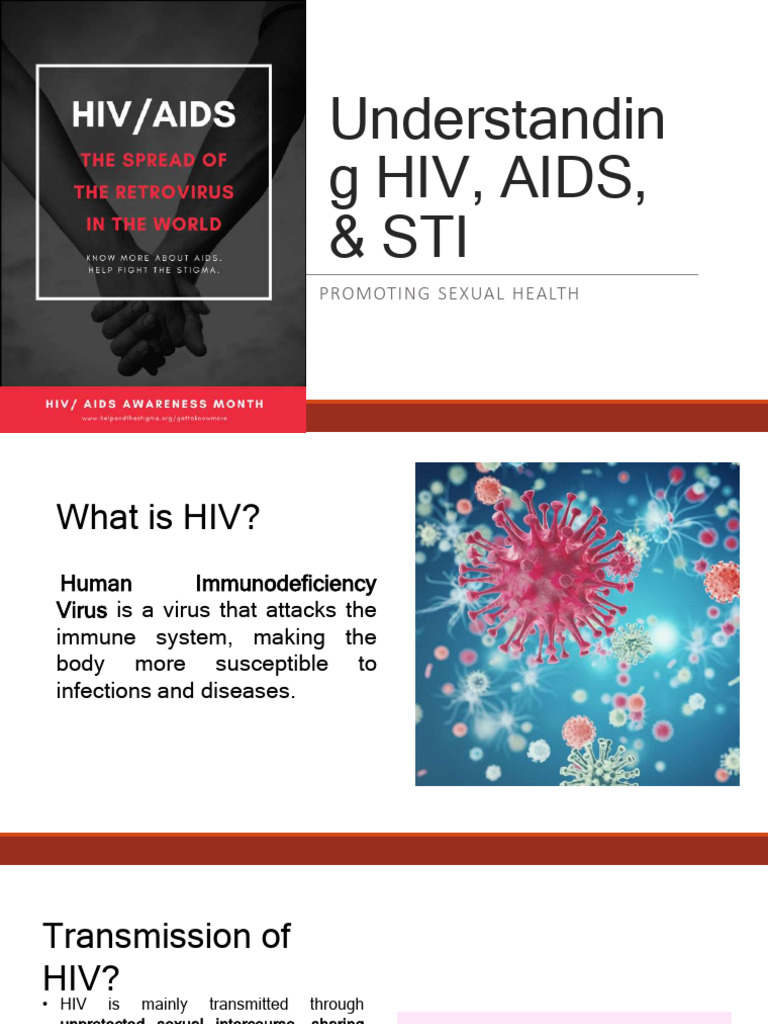 Understanding HIV, AIDS, & STI | PDF | Sexually Transmitted Infection ...