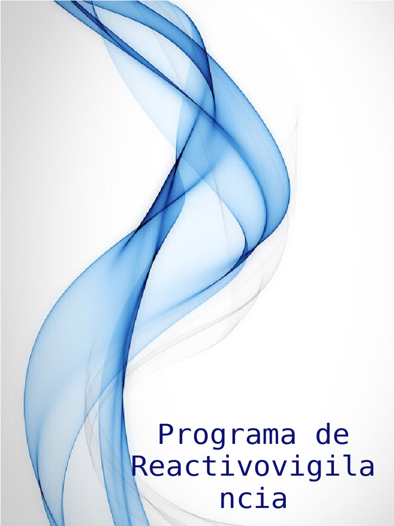 CV-PR-003 Programa de Reactivovigilancia | PDF
