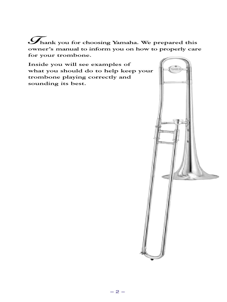 Instrument Care Trombone | PDF