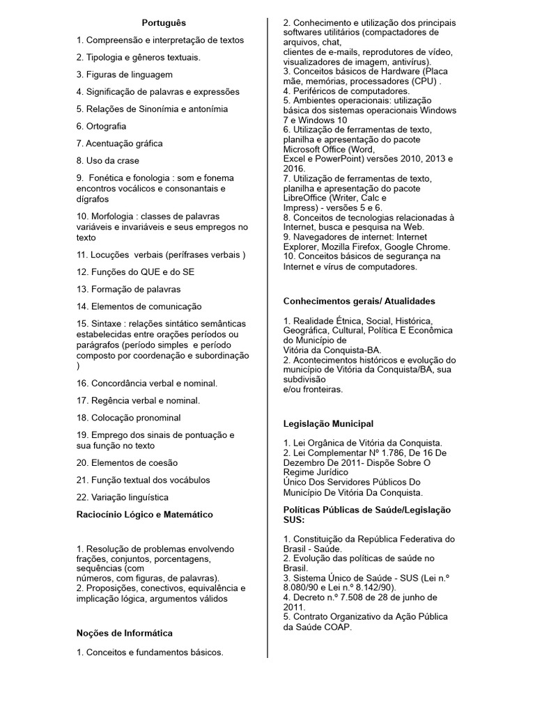 Conteudo PMVC 2024 | PDF | Internet | Microsoft Excel
