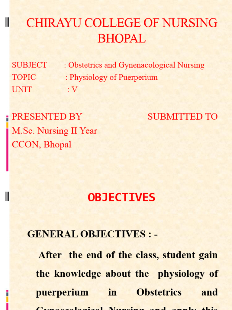 Physiology of Puerperium | PDF | Uterus | Postpartum Period
