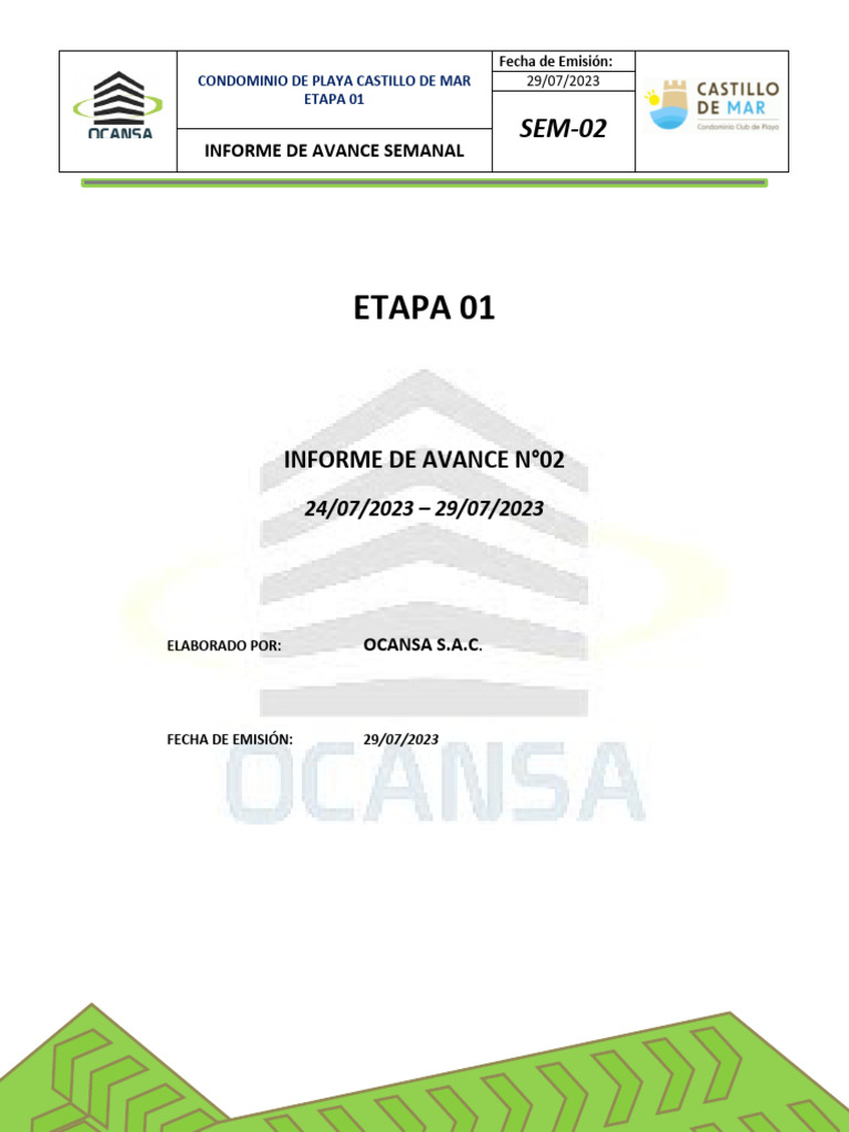 INFORME SEM_02 CASTILLO DE MAR | PDF