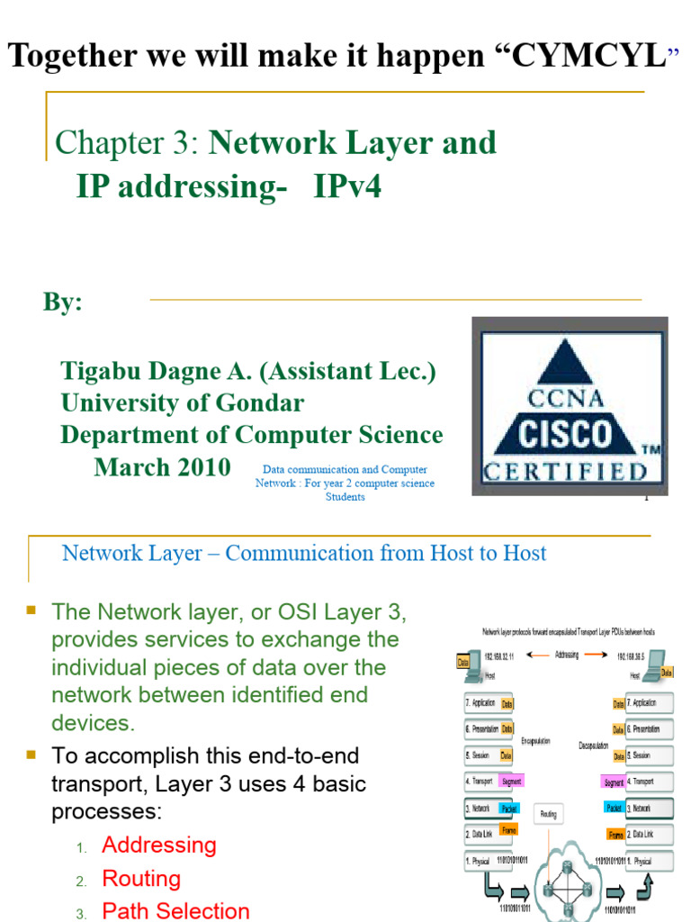 3 - Chapter Three - Network Layer and IP Addressing-1 | PDF