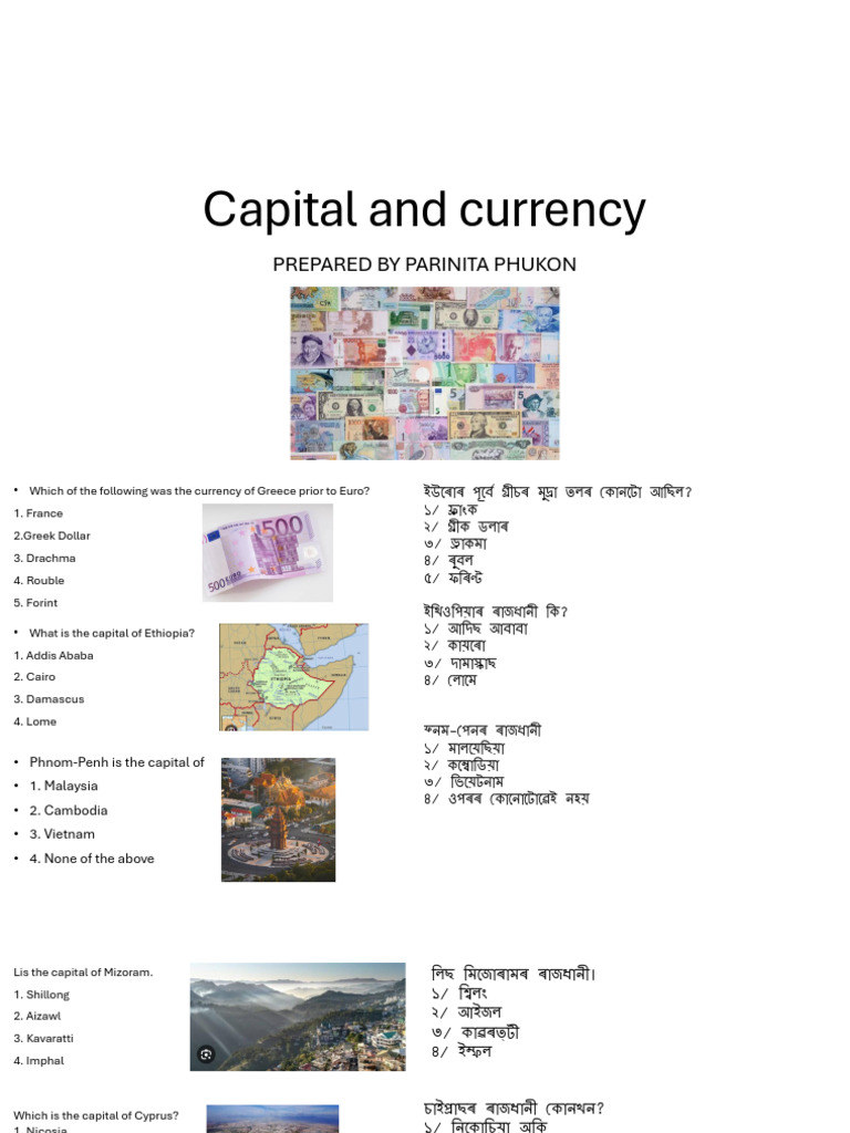 Class 10- Capital & Currency | PDF