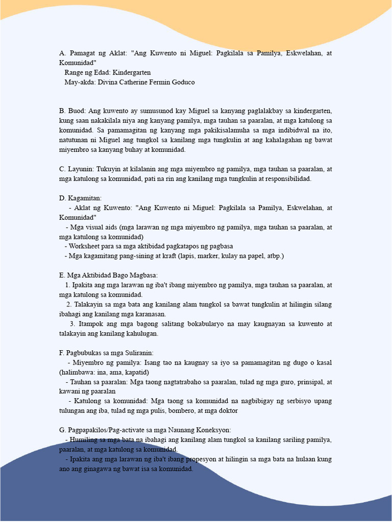 Activity Plan Pdf