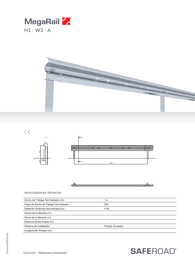 MegaRail Ep (H1-A-W3) Ficha Técnica (Esp) | PDF