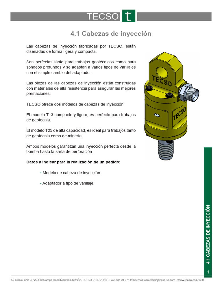 Cabeza de Inyeccion | PDF | Perforación