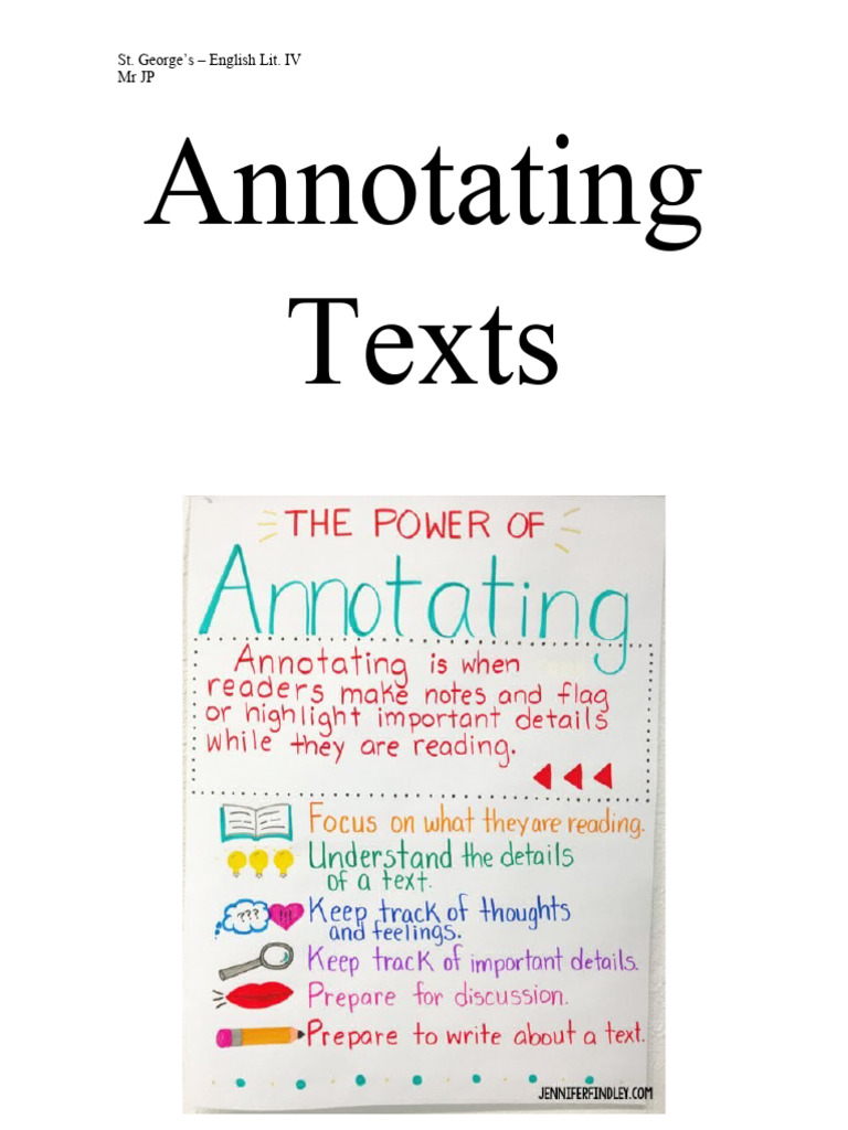 Annotating Texts | PDF | Reading Comprehension
