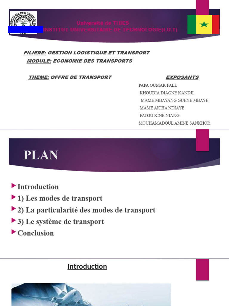 Modes de Transport et Leur Particularité | PDF
