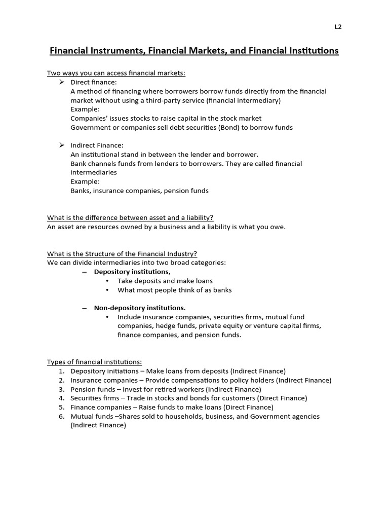L2 Financial Instruments | PDF | Financial Markets | Stocks