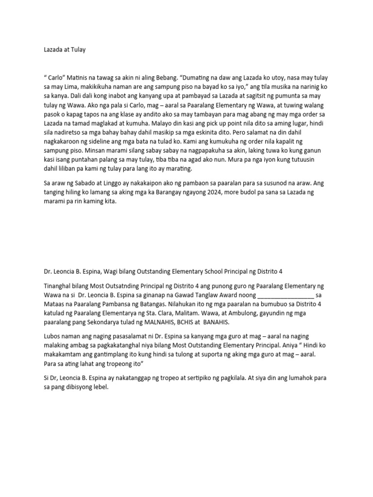 Kwento Dyaryo | PDF