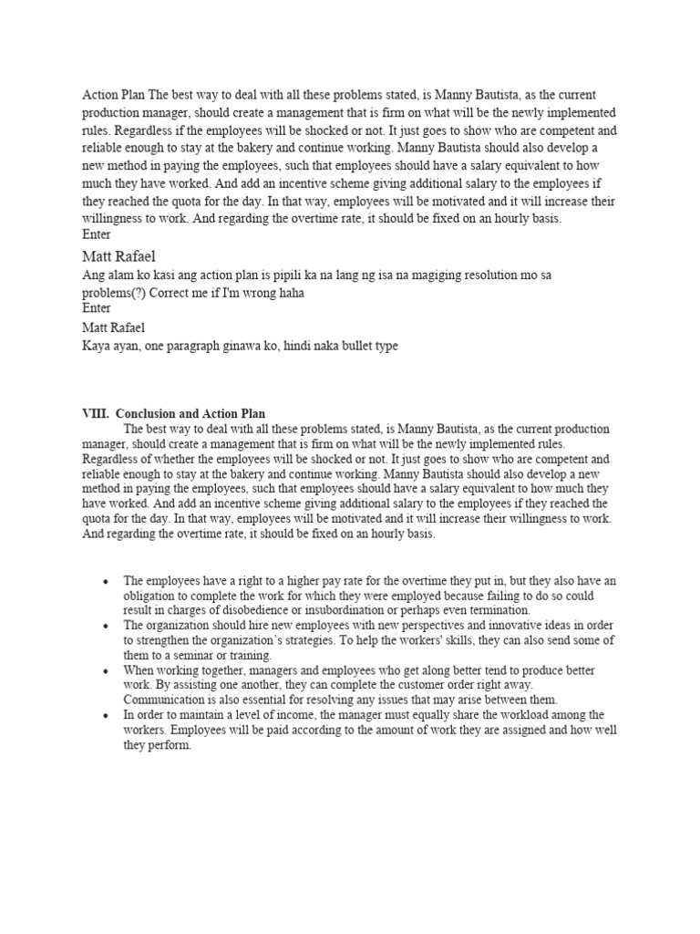 Conclusion | PDF | Employment | Overtime