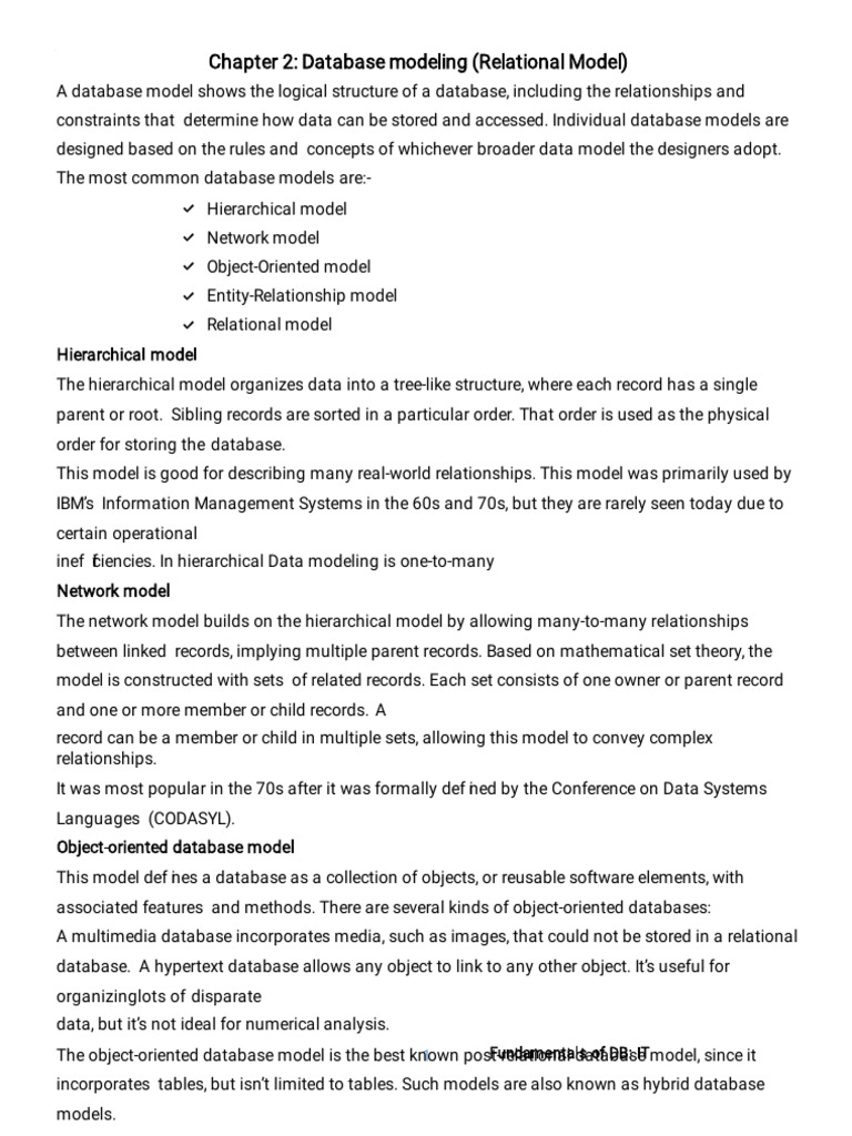 Chapter Two - Relational Model2 | Download Free PDF | Relational Database | Databases