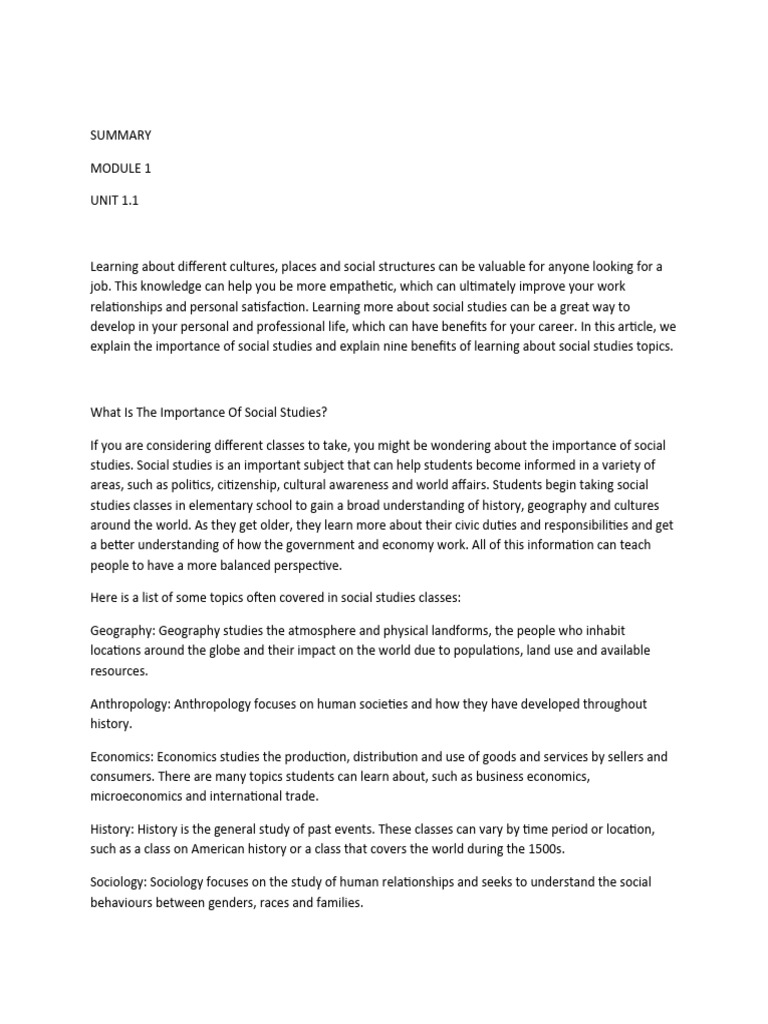 SUMMARY (SS) module1-WPS Office | PDF