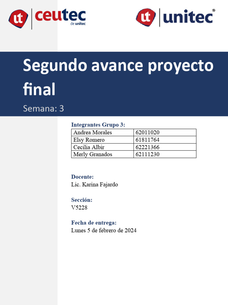 Segundo Avance Proyecto Final Gerencia Financiera I | PDF