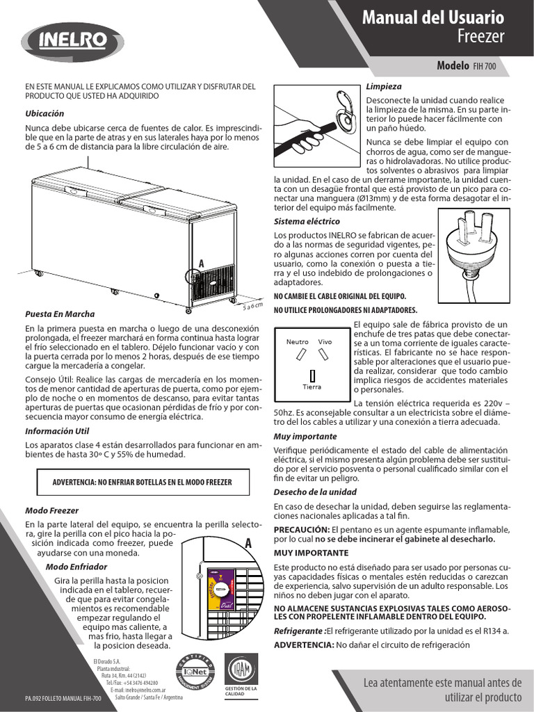 68 Manual PA.092 FOLLETO MANUAL FIH 700 | PDF
