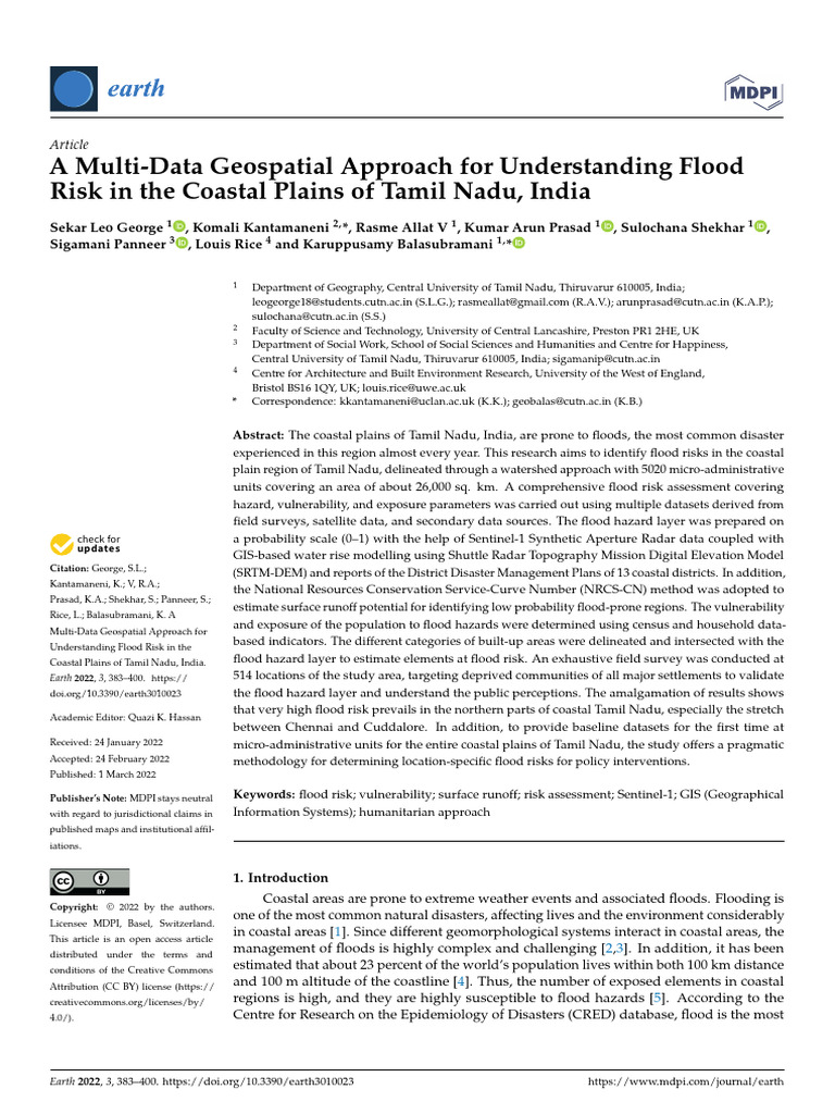 Earth 03 00023 v2 | Download Free PDF | Receiver Operating Characteristic | Flood