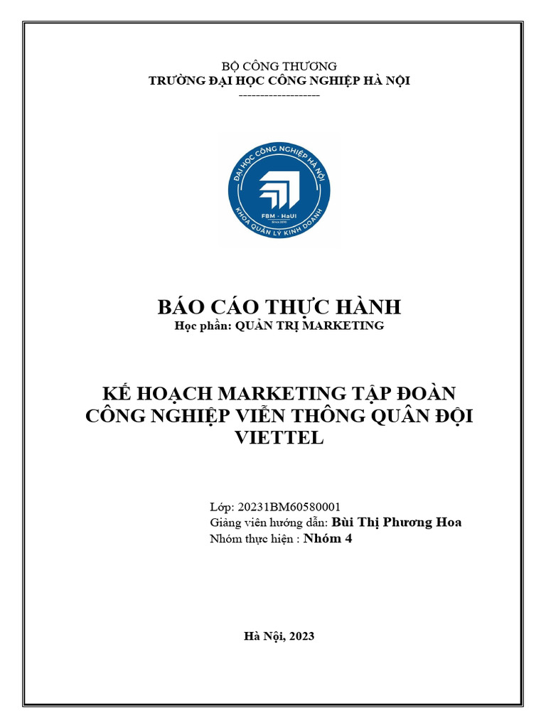 Quản Trị Marketing Nhóm 4 Pdf