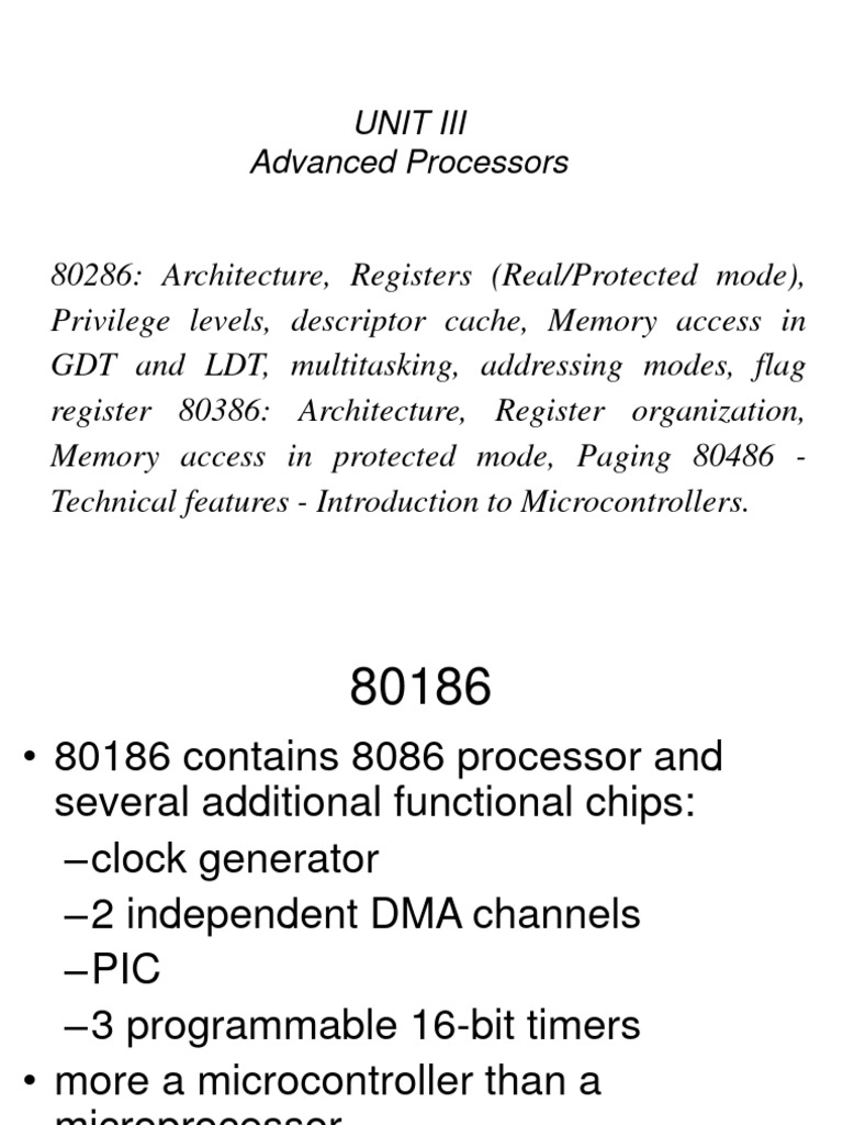 Intel 80286 Microprocessor Overview | PDF