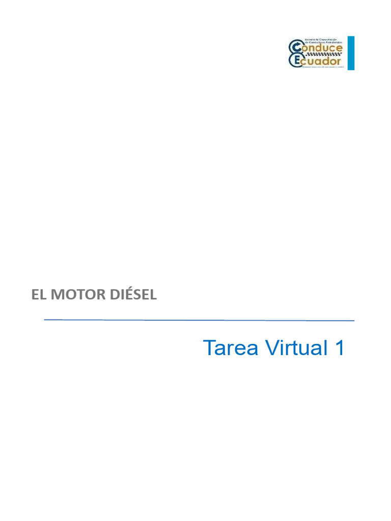 Tarea # 1 - El Motor Diesel | PDF | Motor diesel | Motores