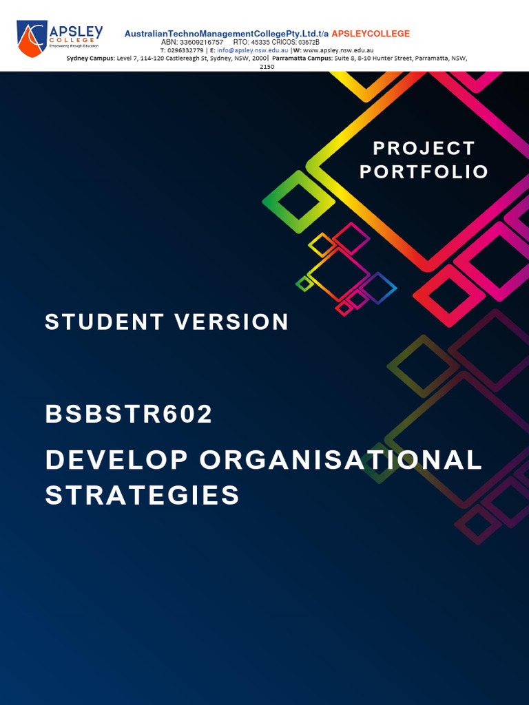 BSBSTR602 Project Portfolio Overview | PDF | Strategic Planning | Brand