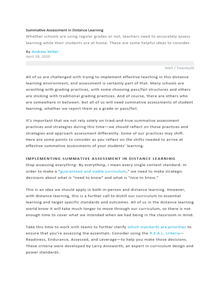 Summative-Assessment-in-Distance-Learning | PDF | Educational ...