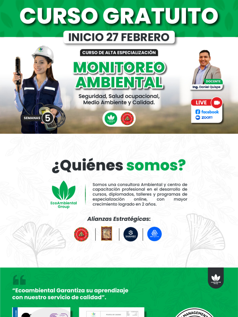 Brochure Monitoreo | PDF | Agua | Entorno natural