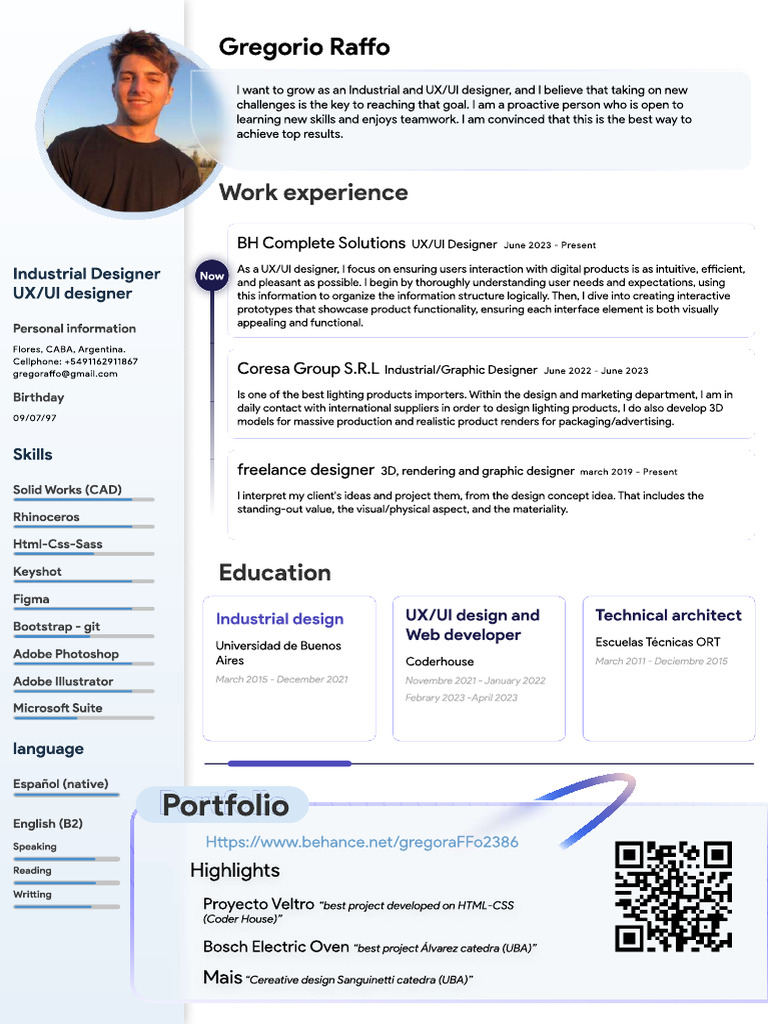 Gregorio Raffo Resume | PDF | User Interface | Software Engineering