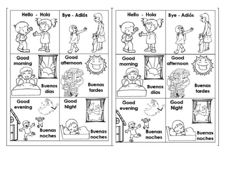Actividad Saludos Ingles | PDF