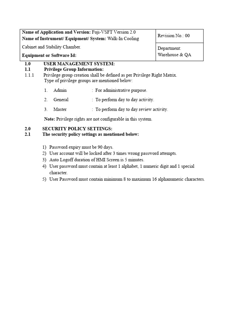 Application Wise Process Steps For Stability Control - Fuji (HMI) | PDF | Password | User ...